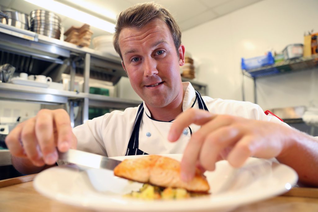 Cambrian Training Company Help Chef Climb Catering Ladder | Welsh Country