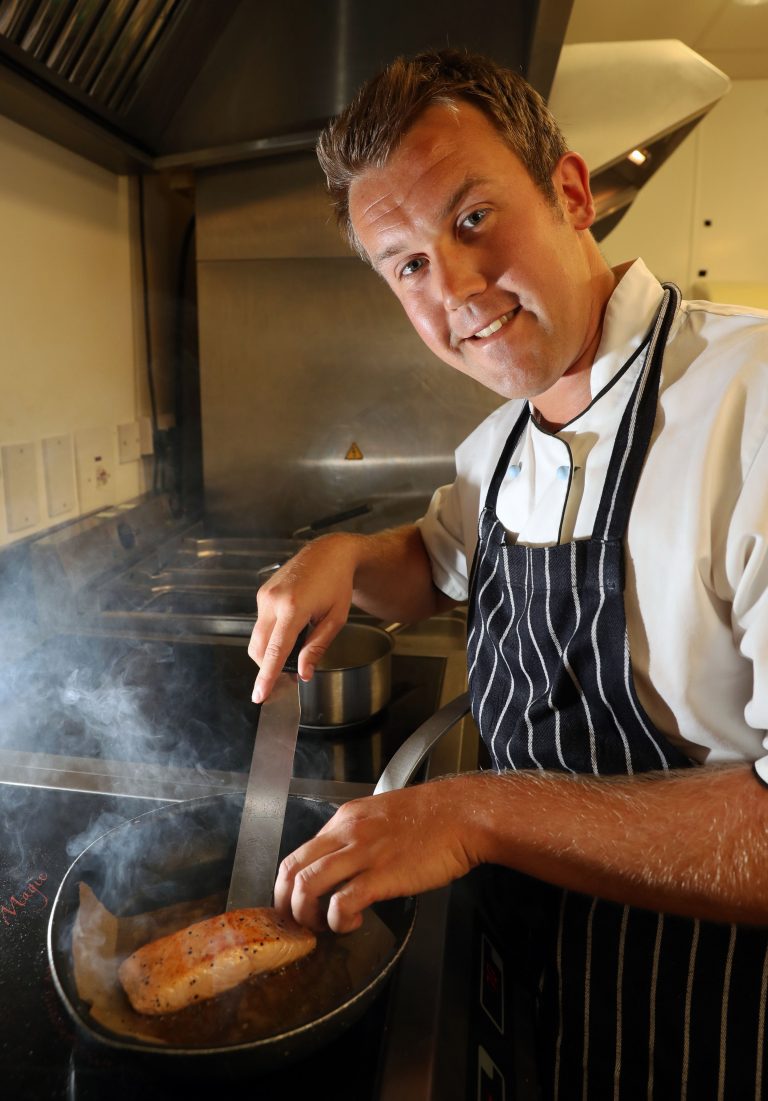 Cambrian Training Company Help Chef Climb Catering Ladder | Welsh Country